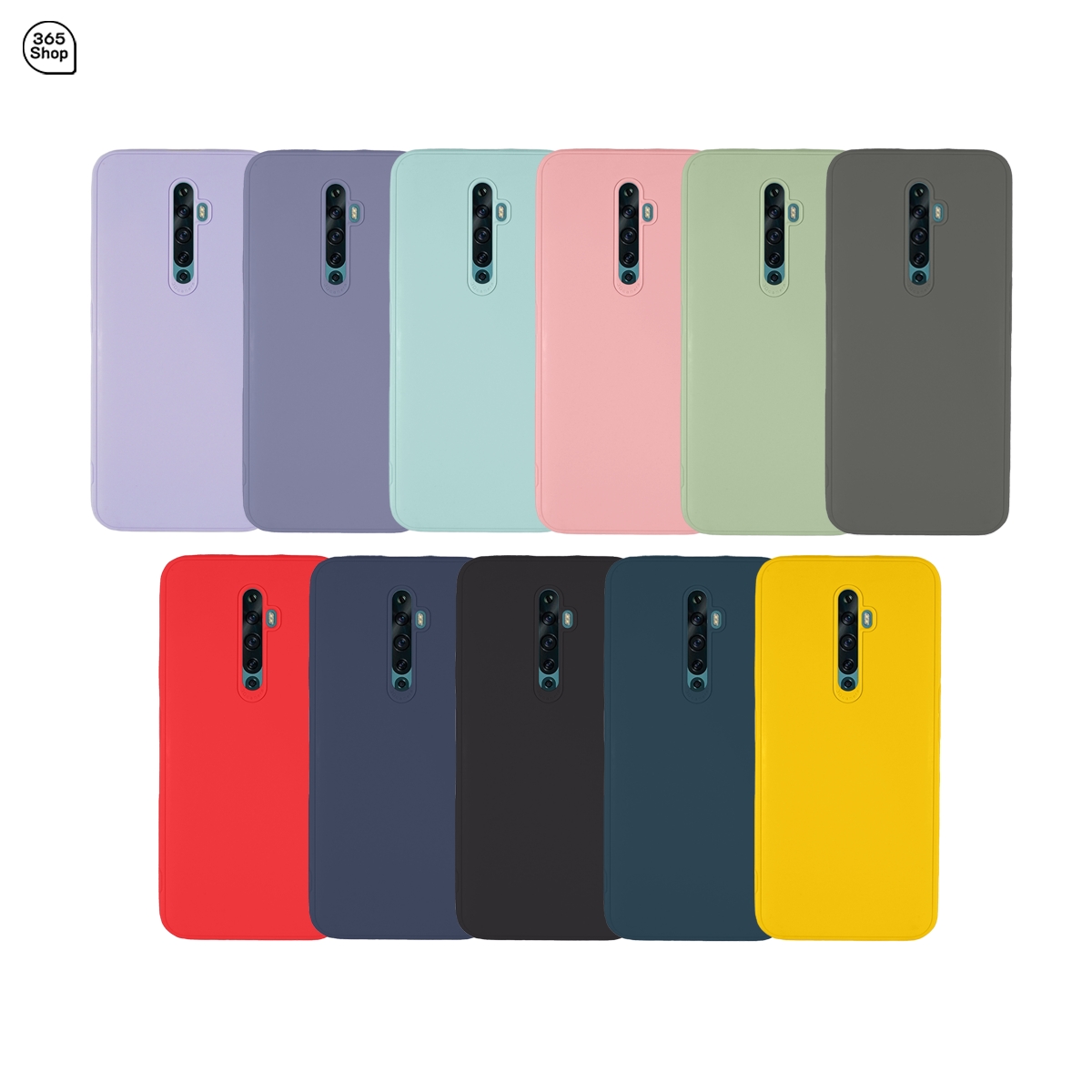 เคส OPPO Reno2 F Reno 2F CPH1989 เคสซิลิโคนนิ่ม กันกล้อง สีพาสเทล TPU ...