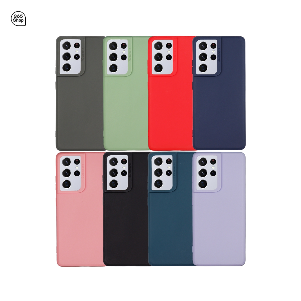 เคส Samsung Galaxy S21 Ultra (SM-G998B/DS) เคสซิลิโคนนิ่ม กันกล้อง สี ...