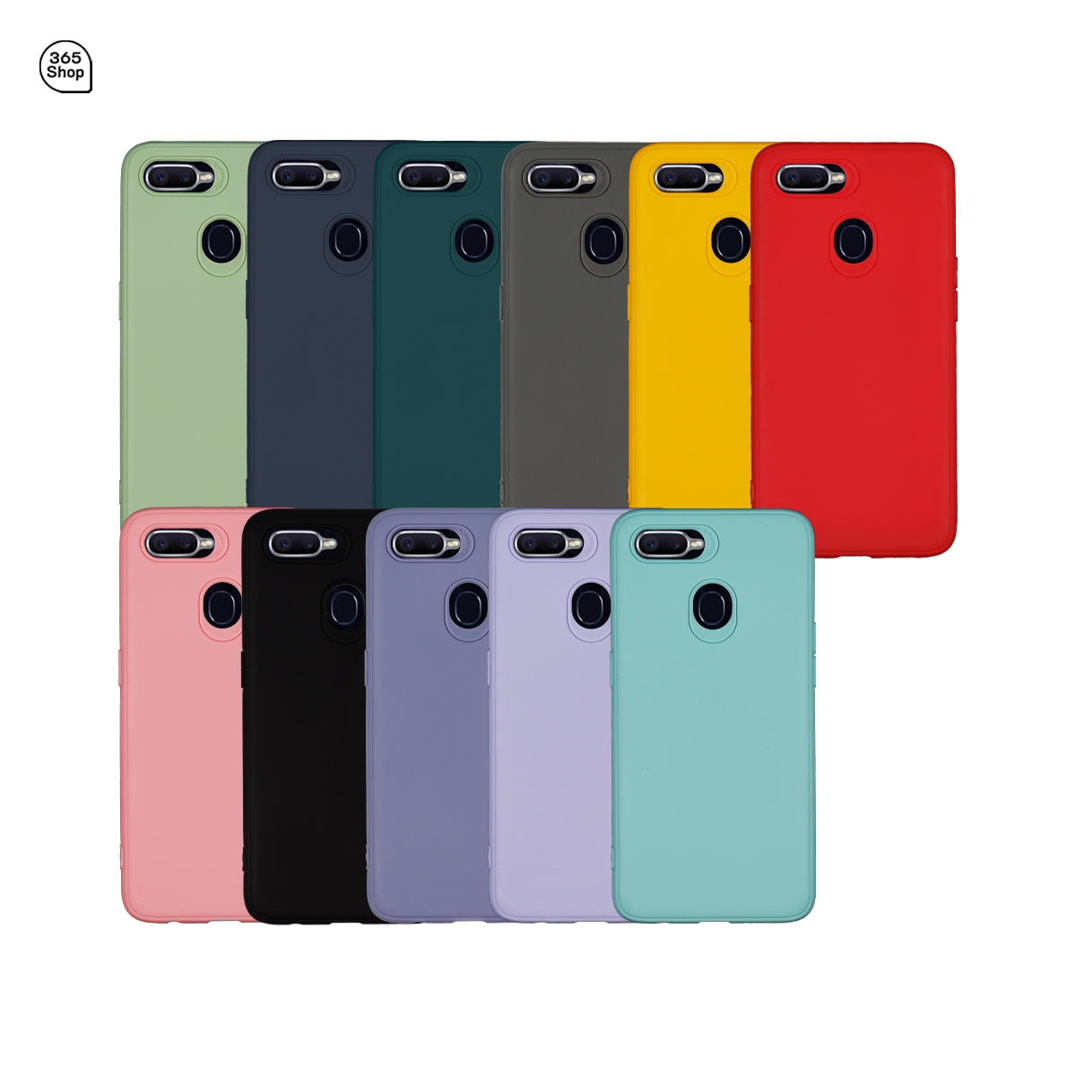 เคส OPPO A12 A5s F9 A7 CPH1909 CPH2083 เคสซิลิโคนนิ่ม กันกล้อง สีพาสเทล ...